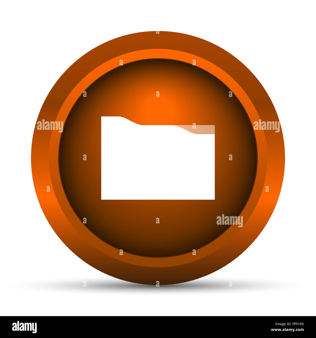 Folder icon. Internet button on white background Stock Photo - Alamy