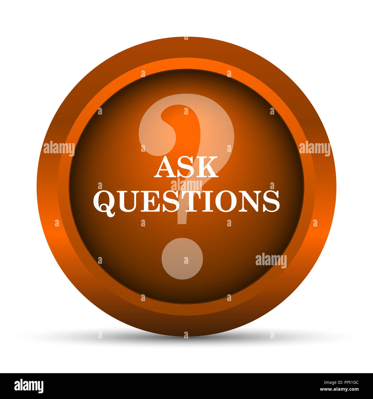 Ask questions icon. Internet button on white background Stock Photo - Alamy