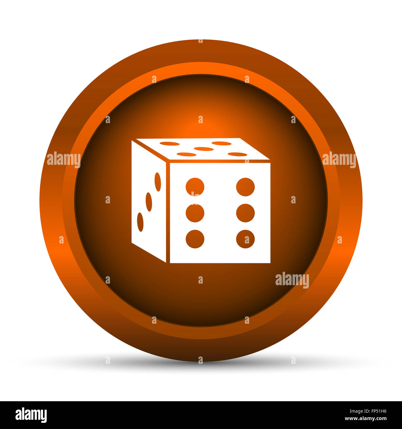 Dice icon. Internet button on white background Stock Photo - Alamy