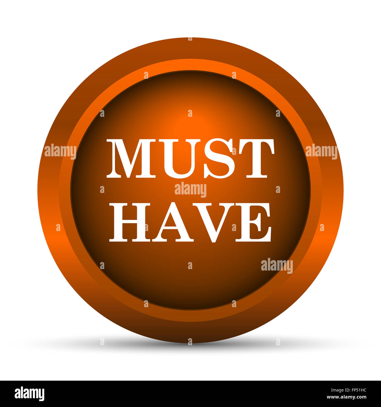 Must have icon. Internet button on white background Stock Photo - Alamy