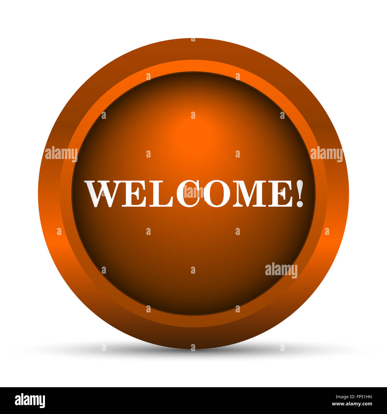Welcome icon. Internet button on white background Stock Photo - Alamy
