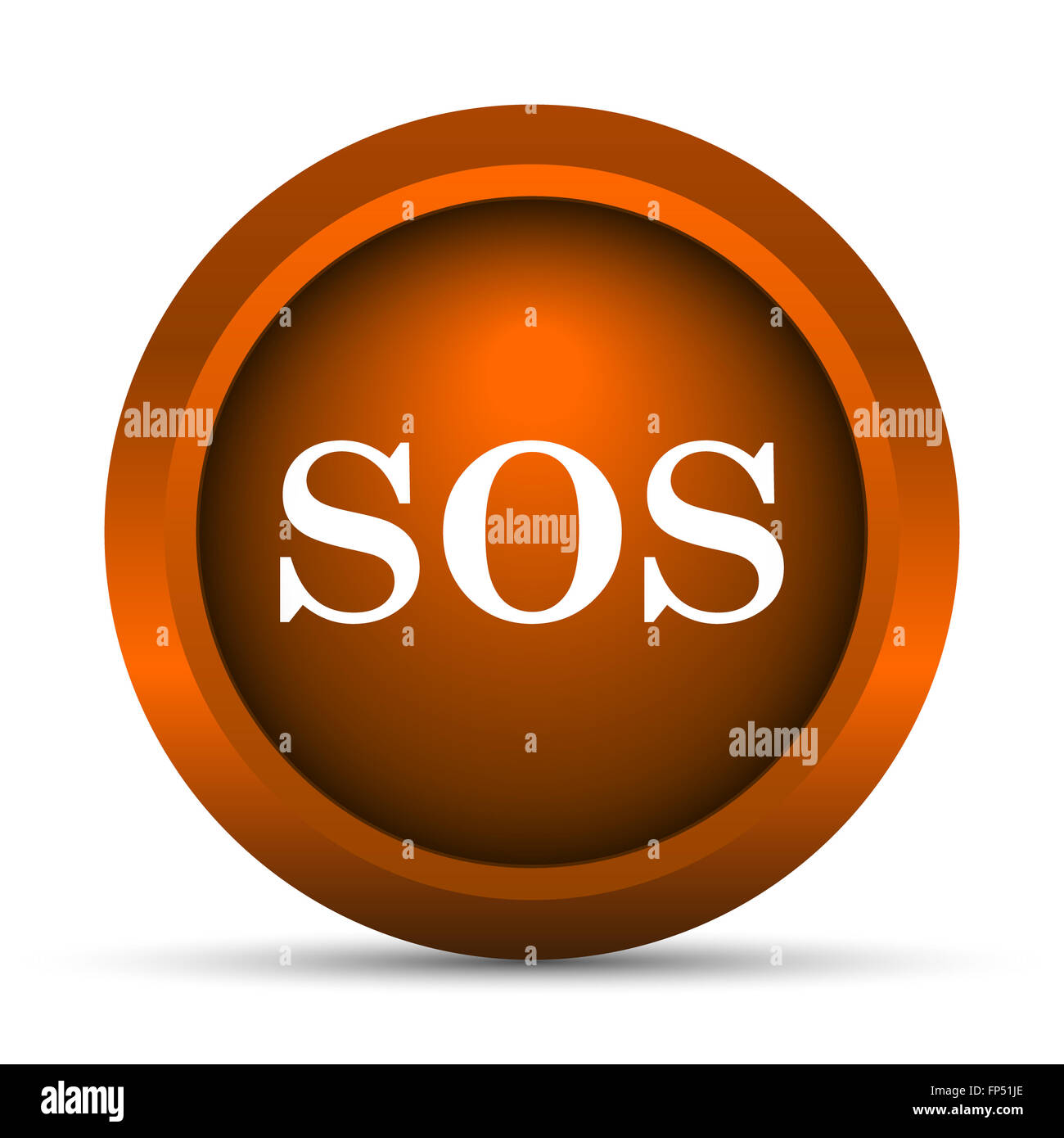 SOS icon. Internet button on white background Stock Photo - Alamy