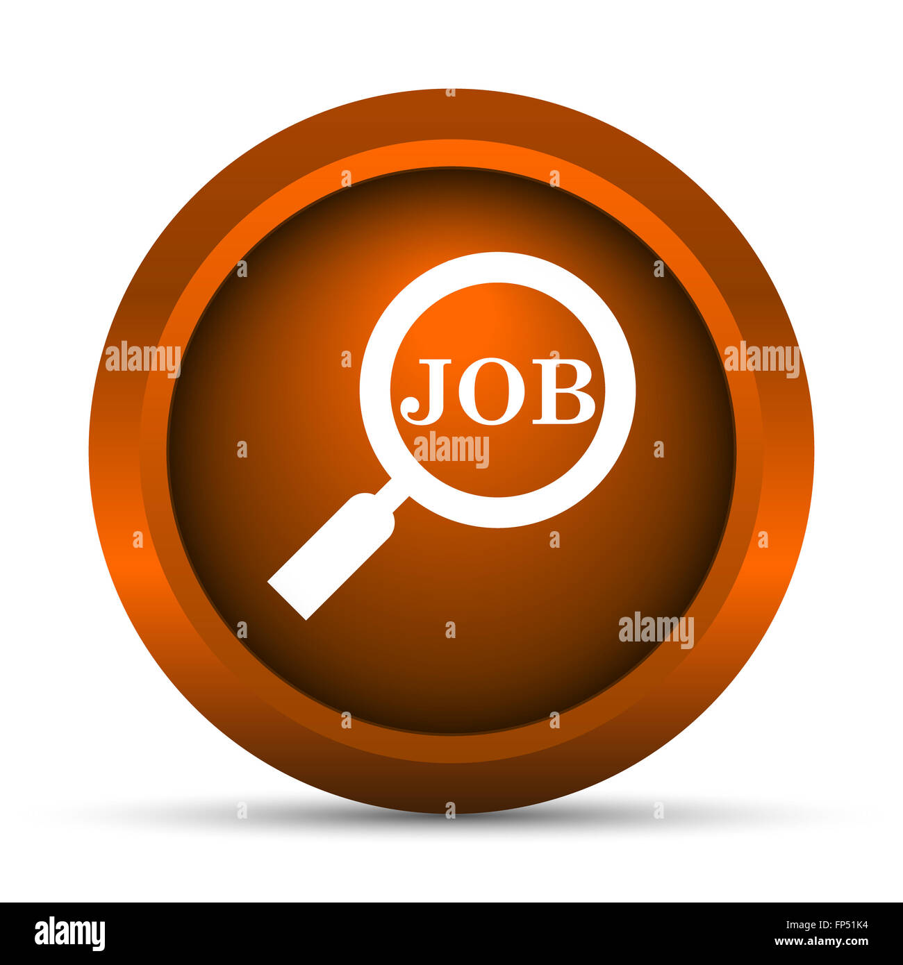 Search for job icon. Internet button on white background Stock Photo ...