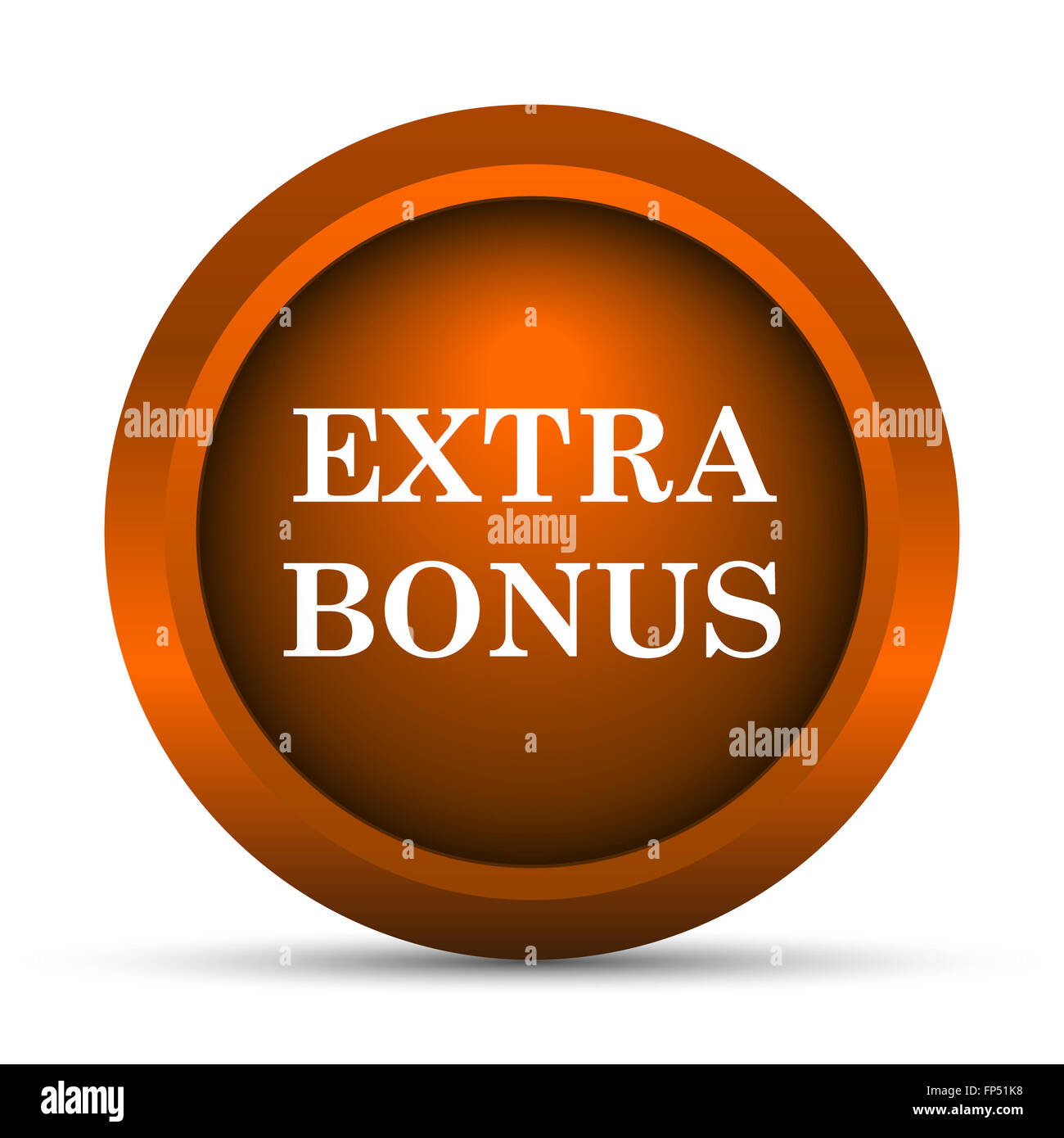 Extra bonus icon. Internet button on white background Stock Photo - Alamy