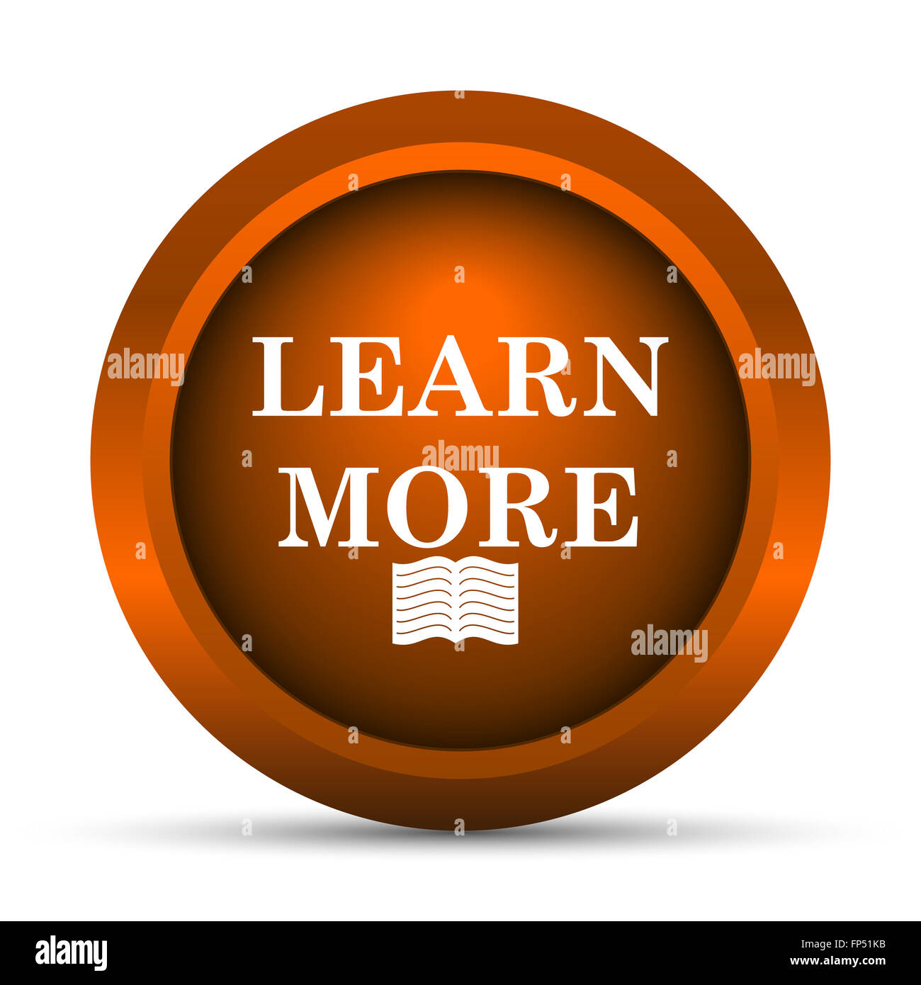 Learn more icon. Internet button on white background Stock Photo - Alamy