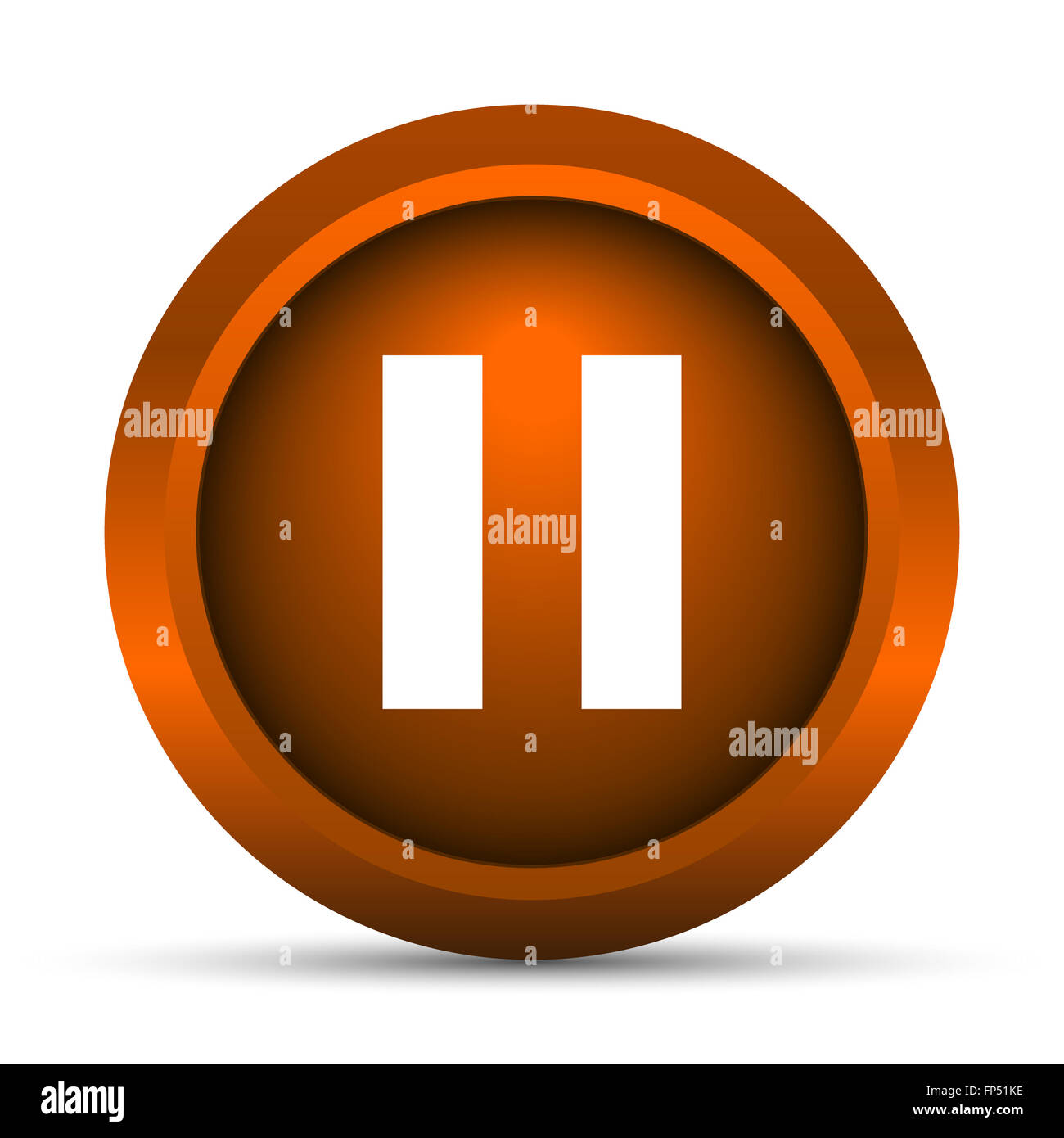 Pause icon. Internet button on white background Stock Photo - Alamy