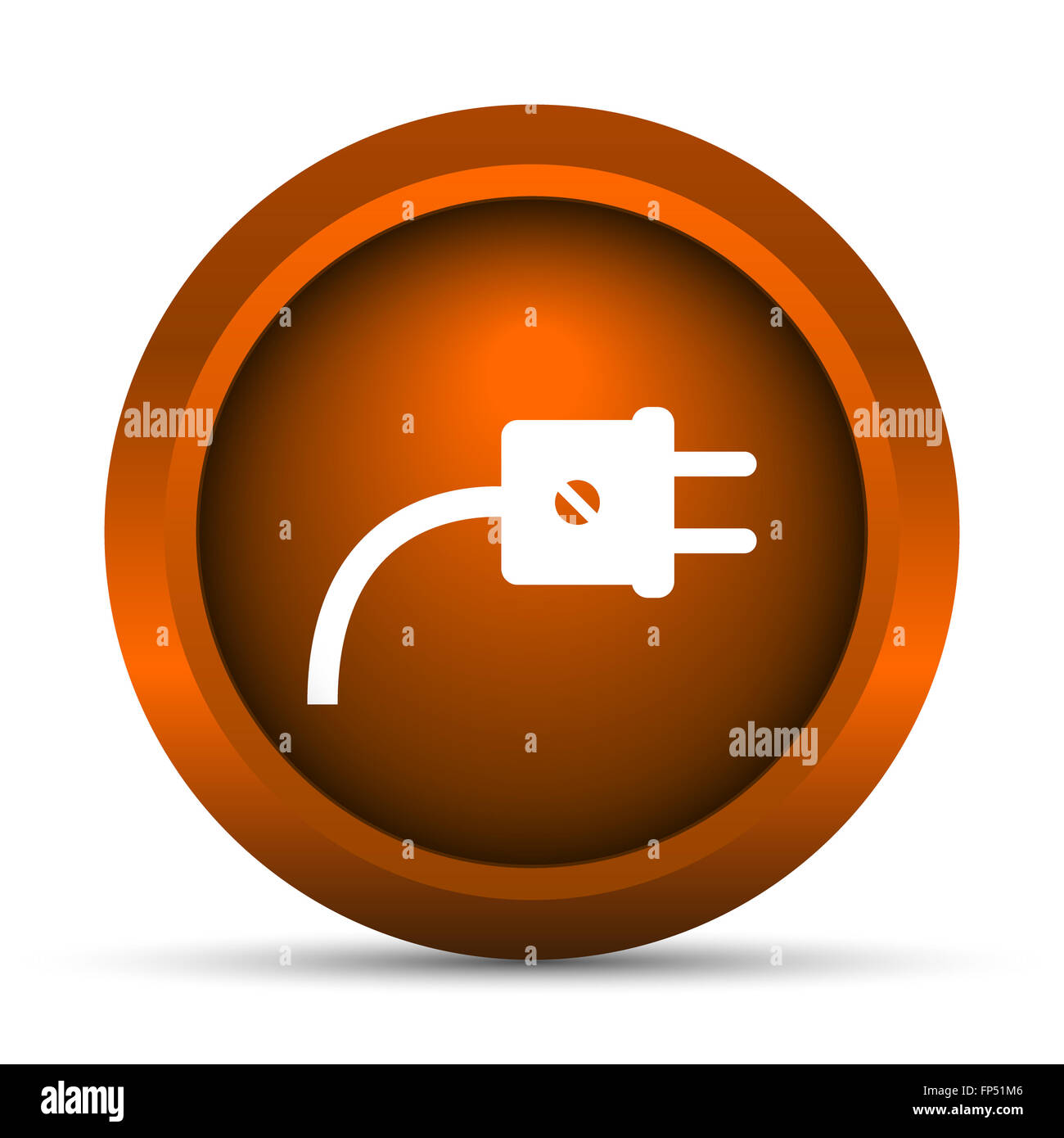 Plug icon. Internet button on white background Stock Photo - Alamy