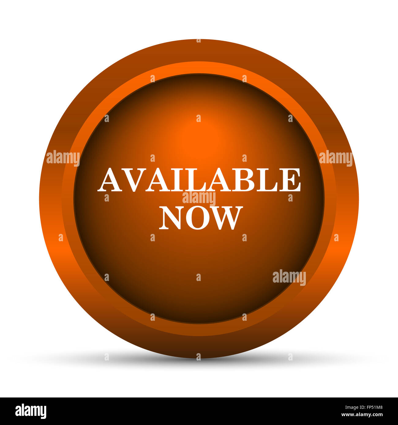 Available now icon. Internet button on white background Stock Photo - Alamy