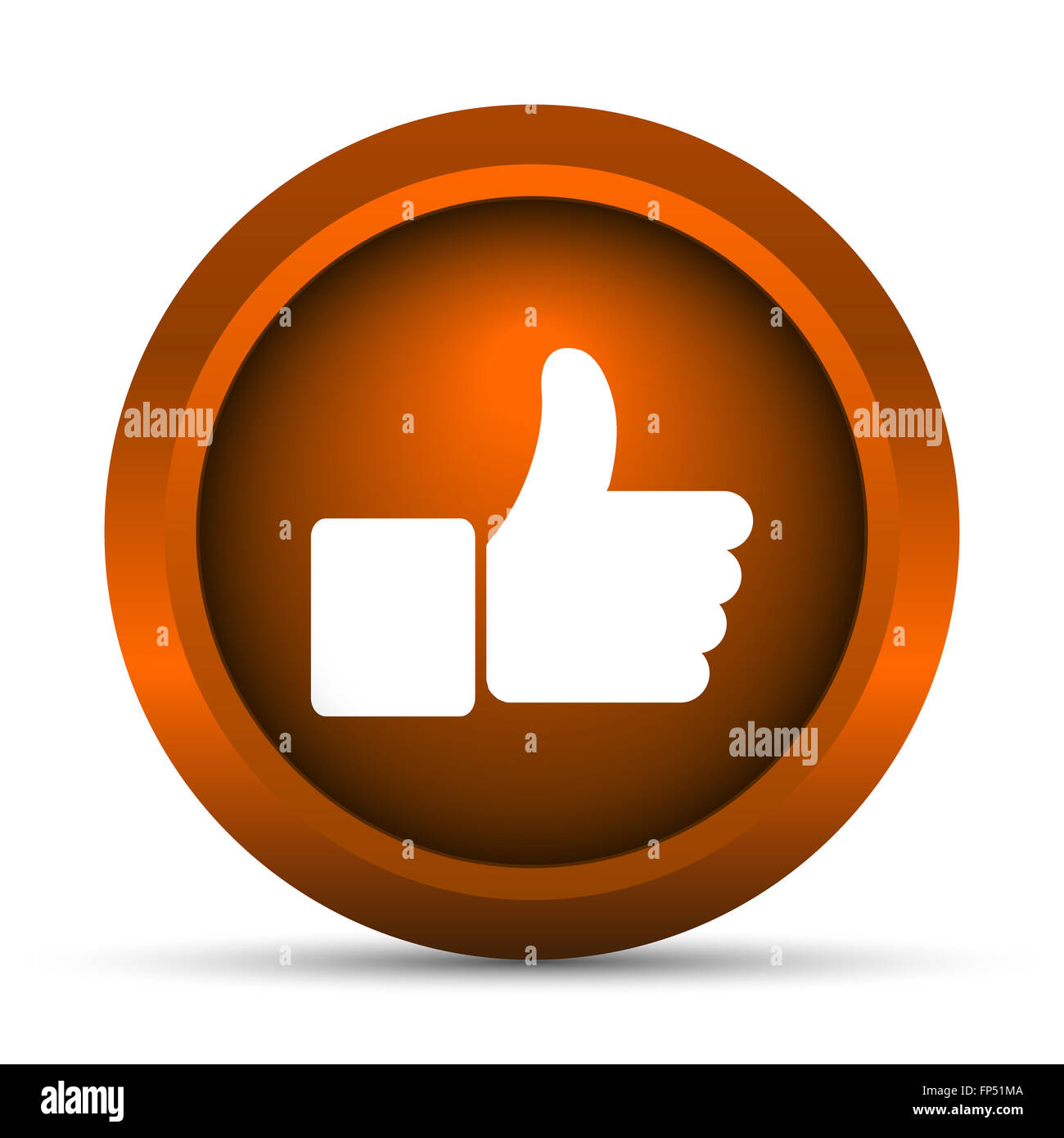 Thumb up icon. Internet button on white background Stock Photo - Alamy