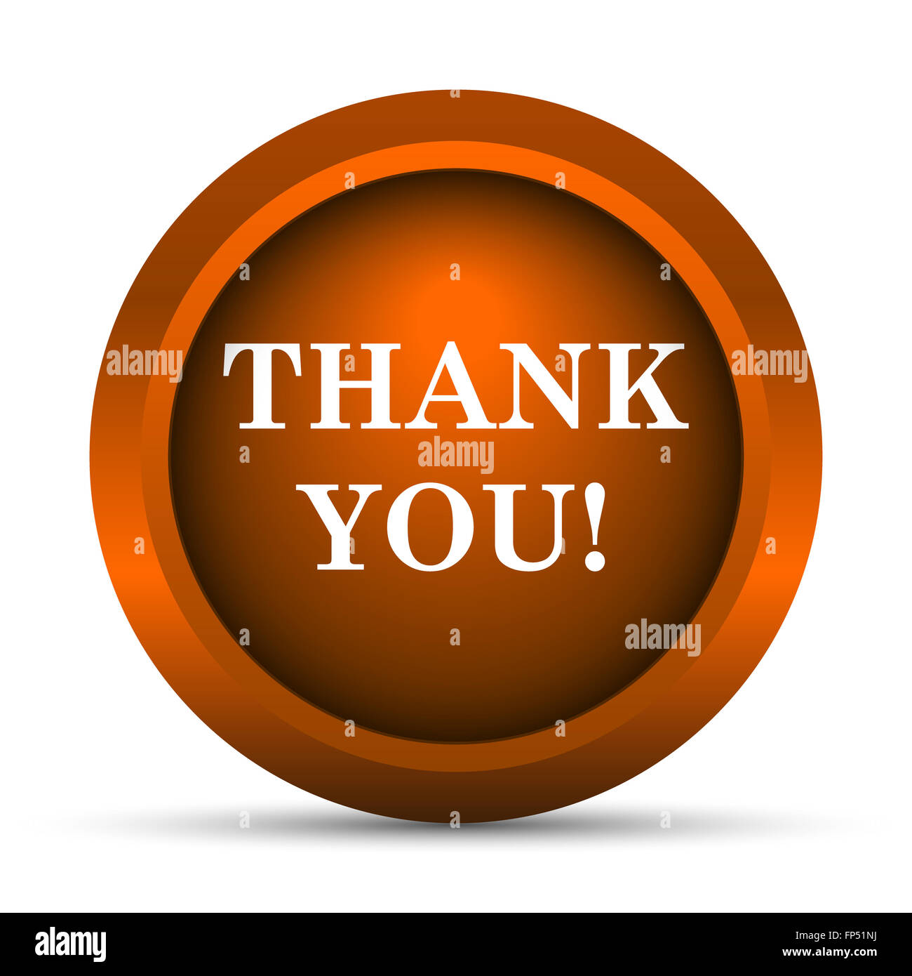 Thank you icon. Internet button on white background Stock Photo - Alamy