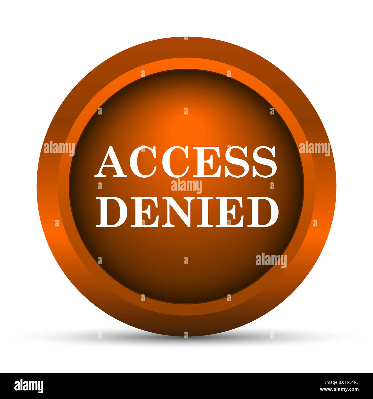 Access denied icon. Internet button on white background Stock Photo - Alamy