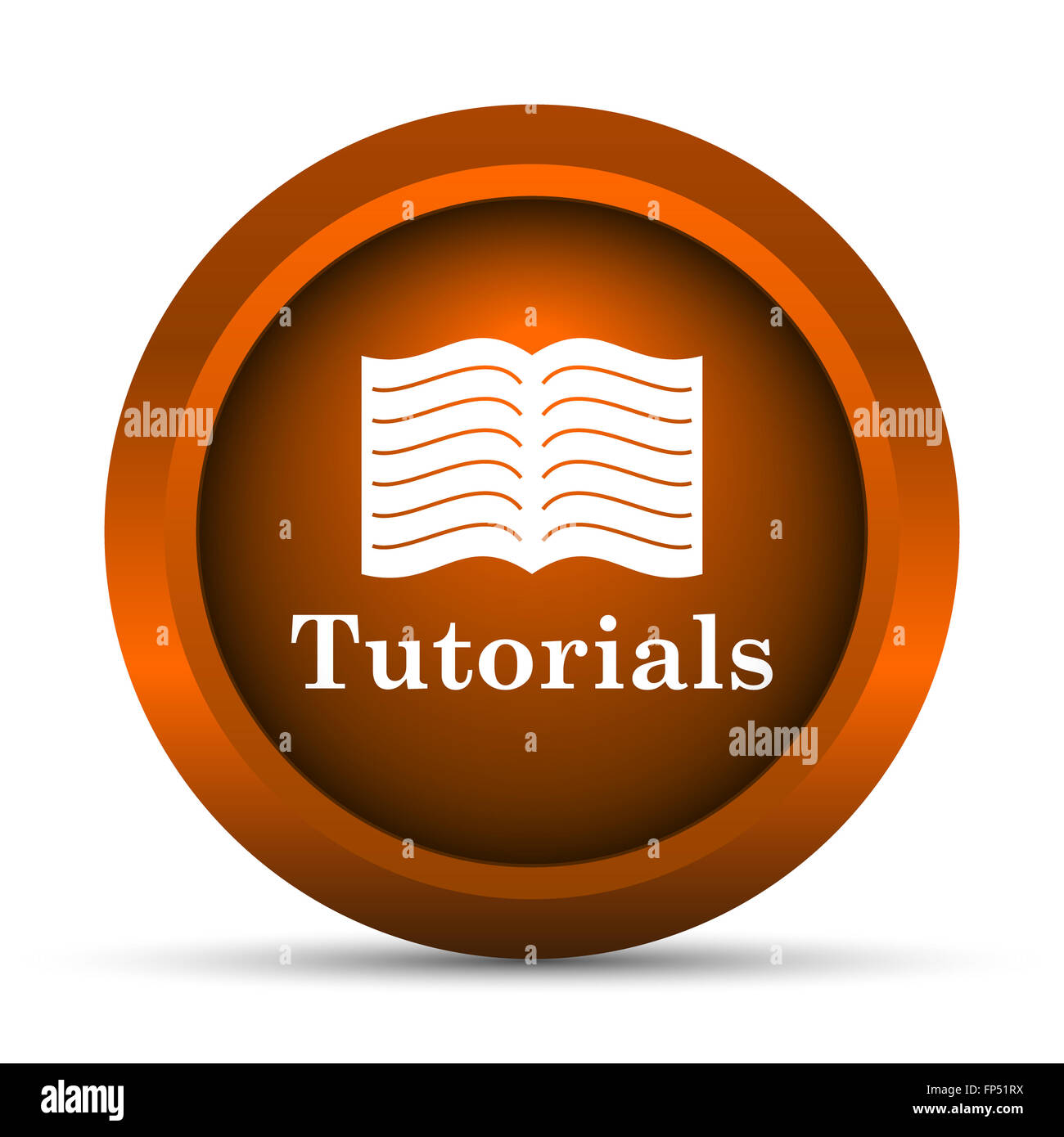 Tutorials icon. Internet button on white background Stock Photo - Alamy