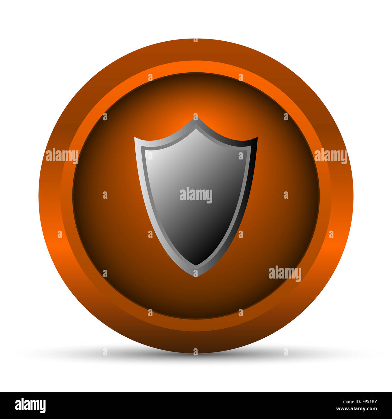 Shield icon. Internet button on white background Stock Photo - Alamy