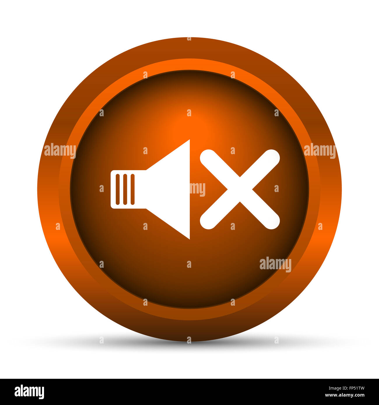 No sound icon. Internet button on white background Stock Photo - Alamy