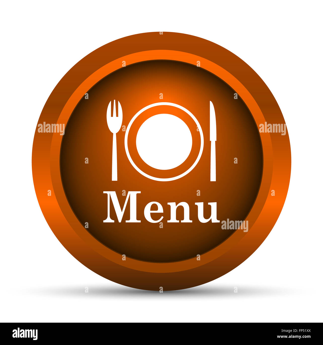 Menu icon. Internet button on white background Stock Photo - Alamy