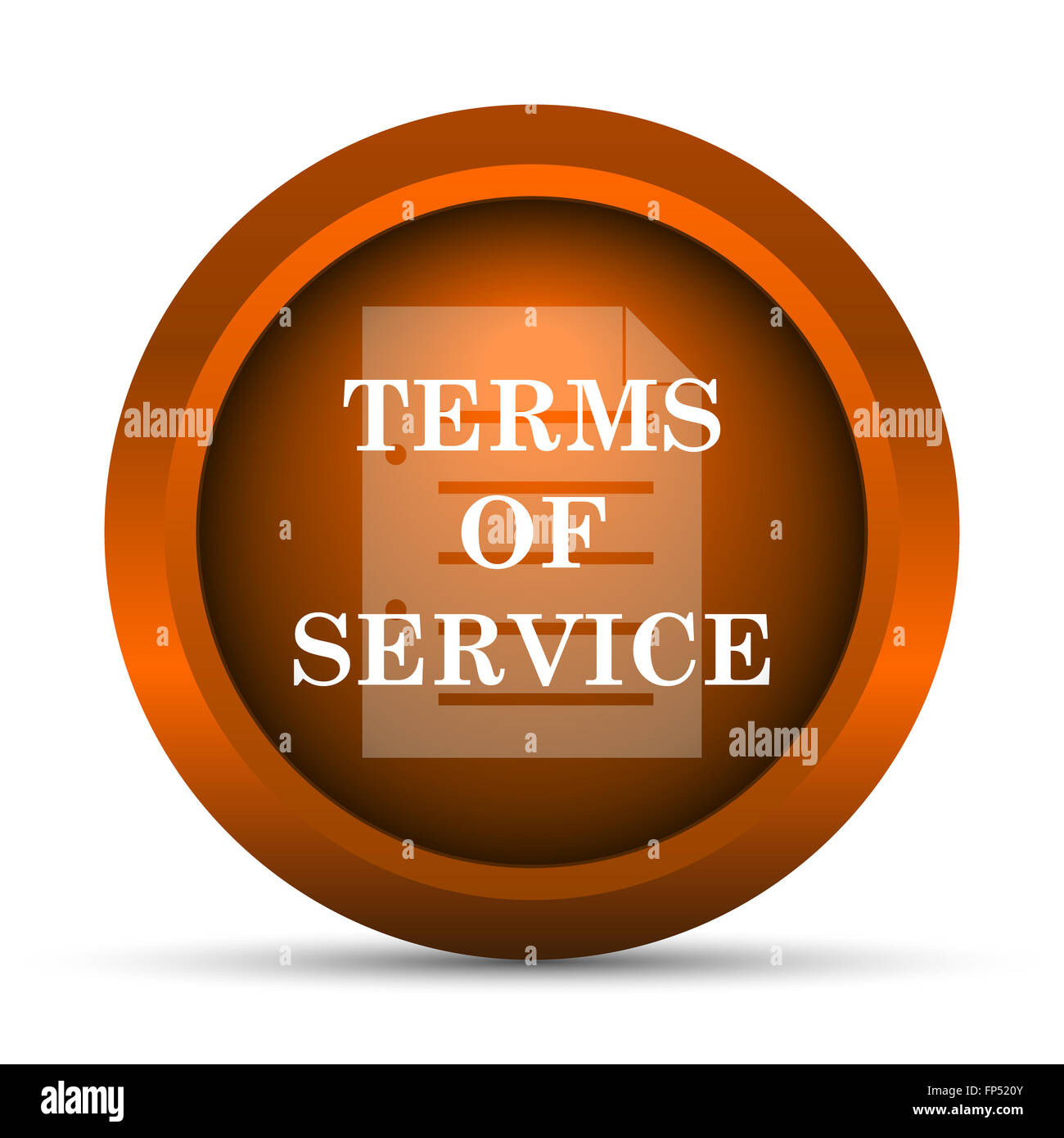 Terms of service icon. Internet button on white background Stock Photo ...
