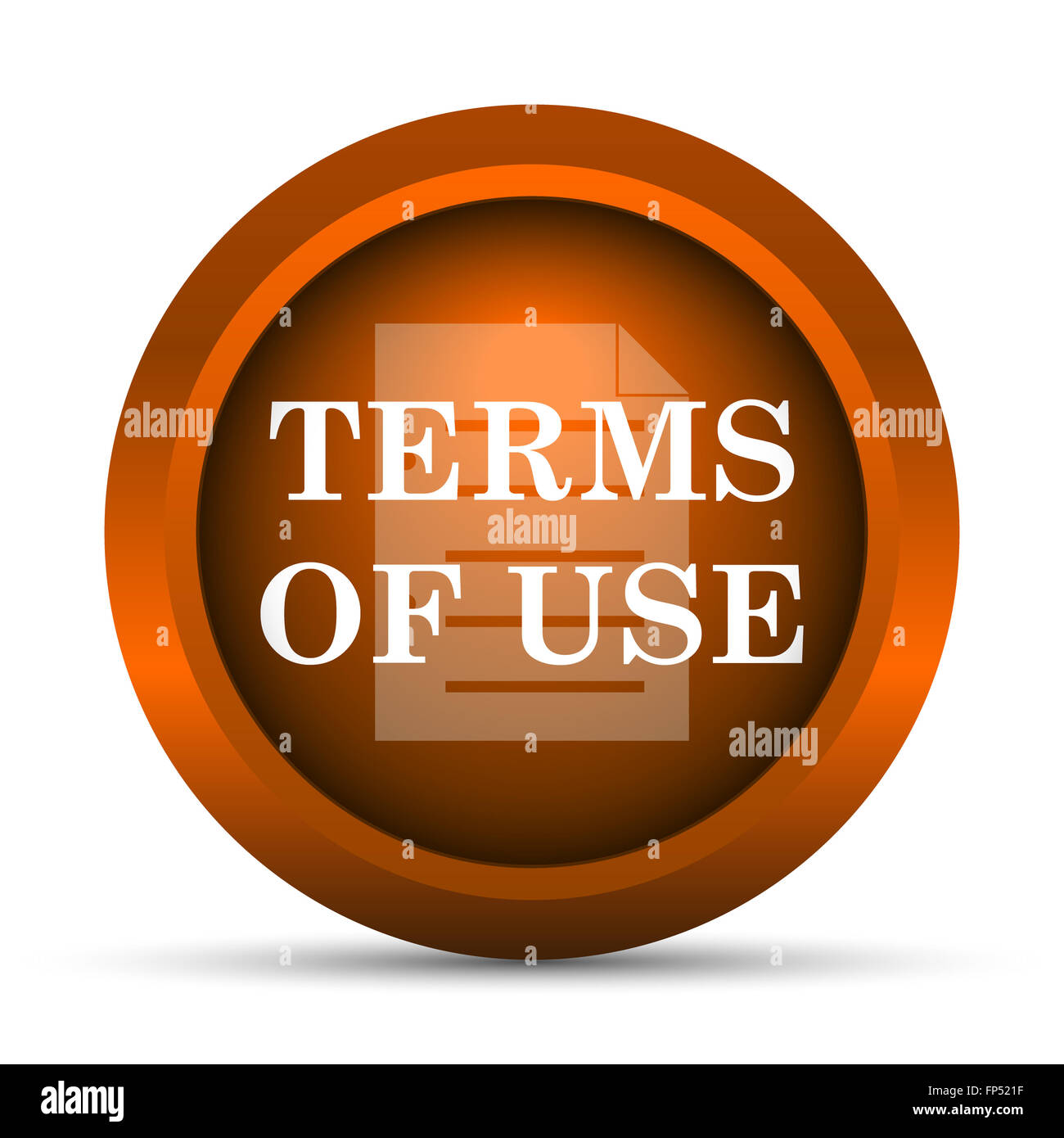 Terms of use icon. Internet button on white background Stock Photo - Alamy