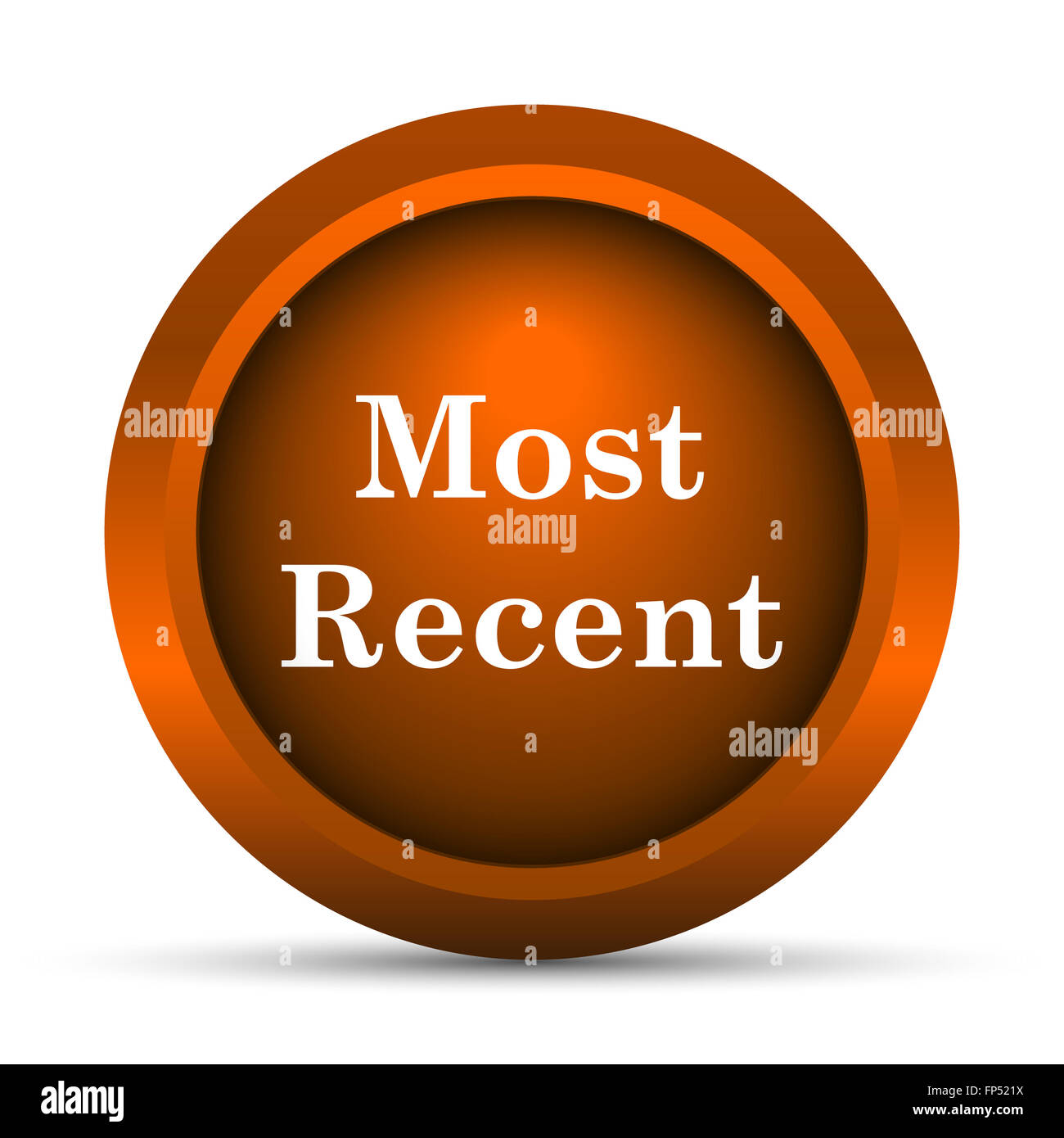Most recent icon. Internet button on white background Stock Photo - Alamy