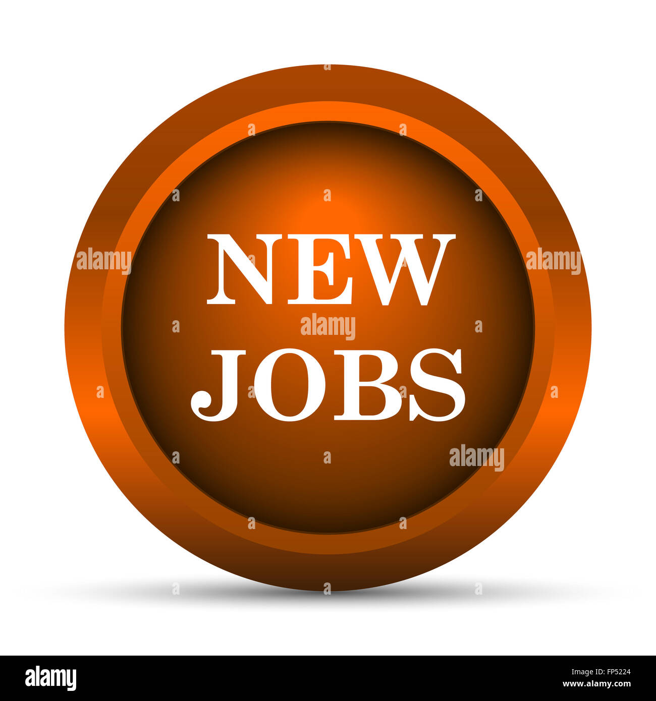 New jobs icon. Internet button on white background Stock Photo - Alamy