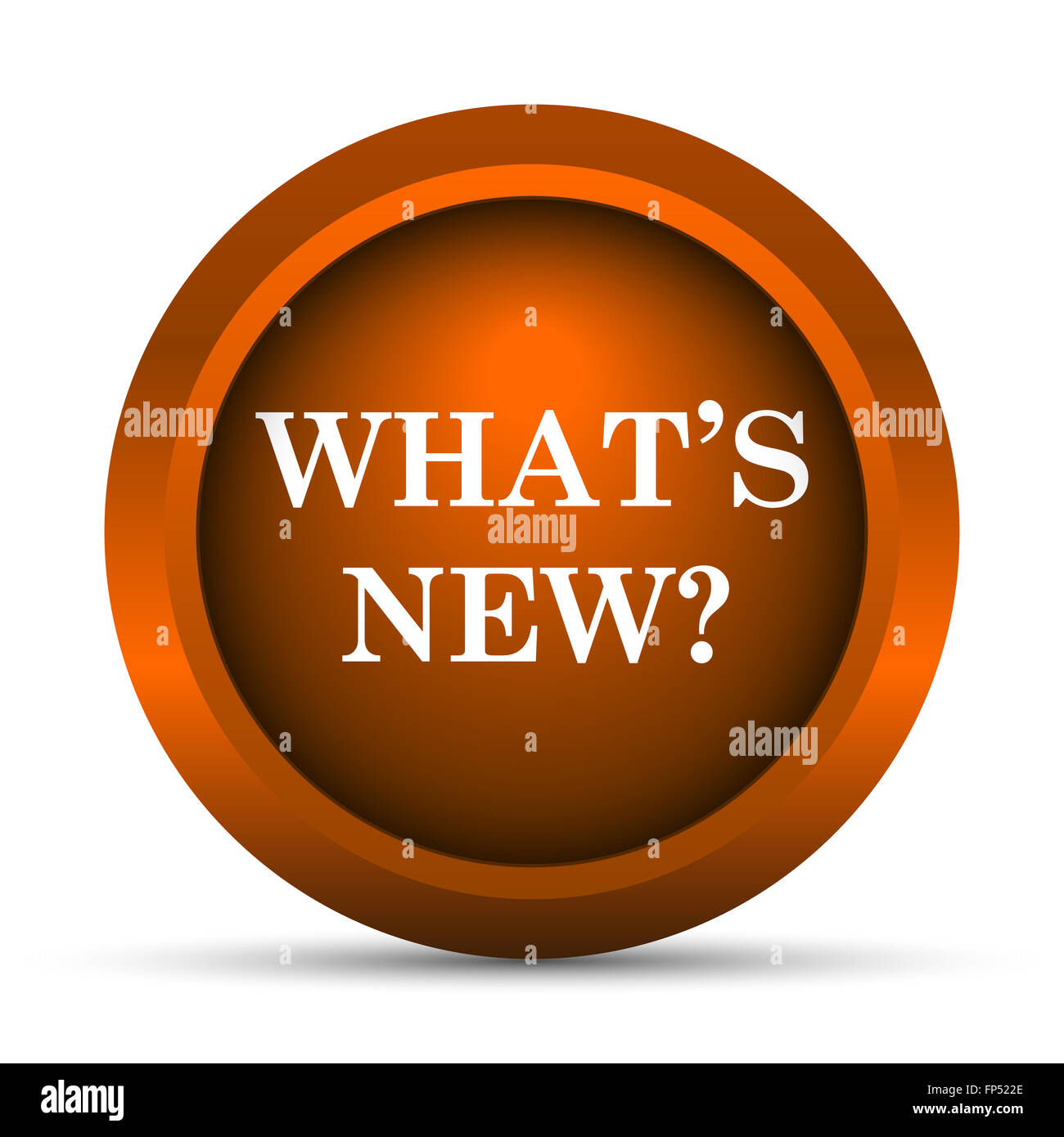 Whats new icon. Internet button on white background Stock Photo - Alamy