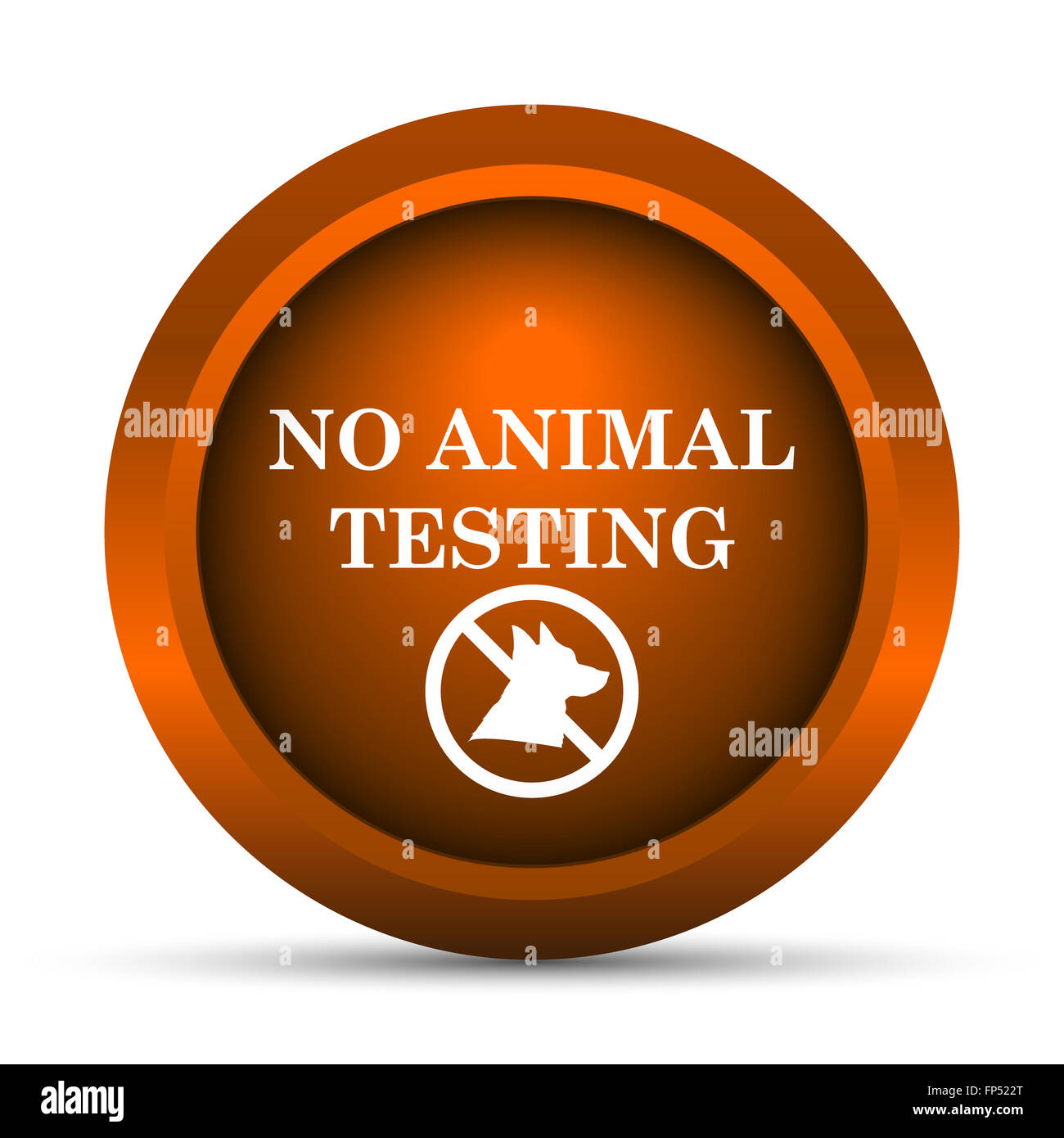 No animal testing icon. Internet button on white background Stock Photo ...