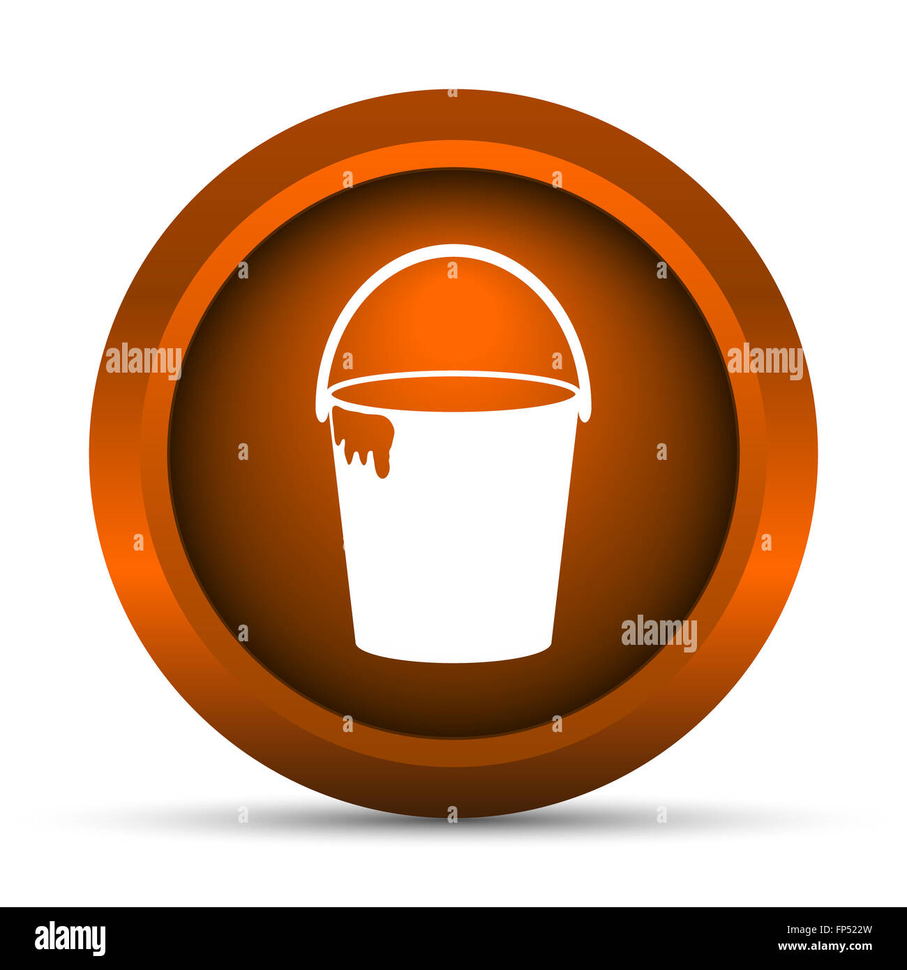 Bucket icon. Internet button on white background Stock Photo - Alamy