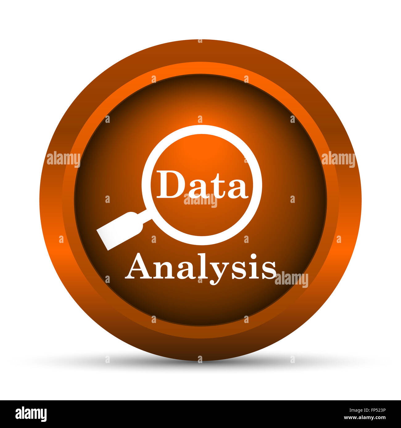 Data analysis icon. Internet button on white background Stock Photo - Alamy