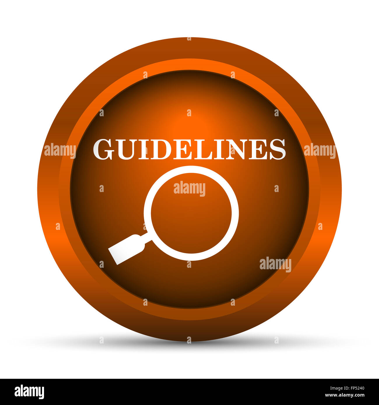 Guidelines icon. Internet button on white background Stock Photo - Alamy