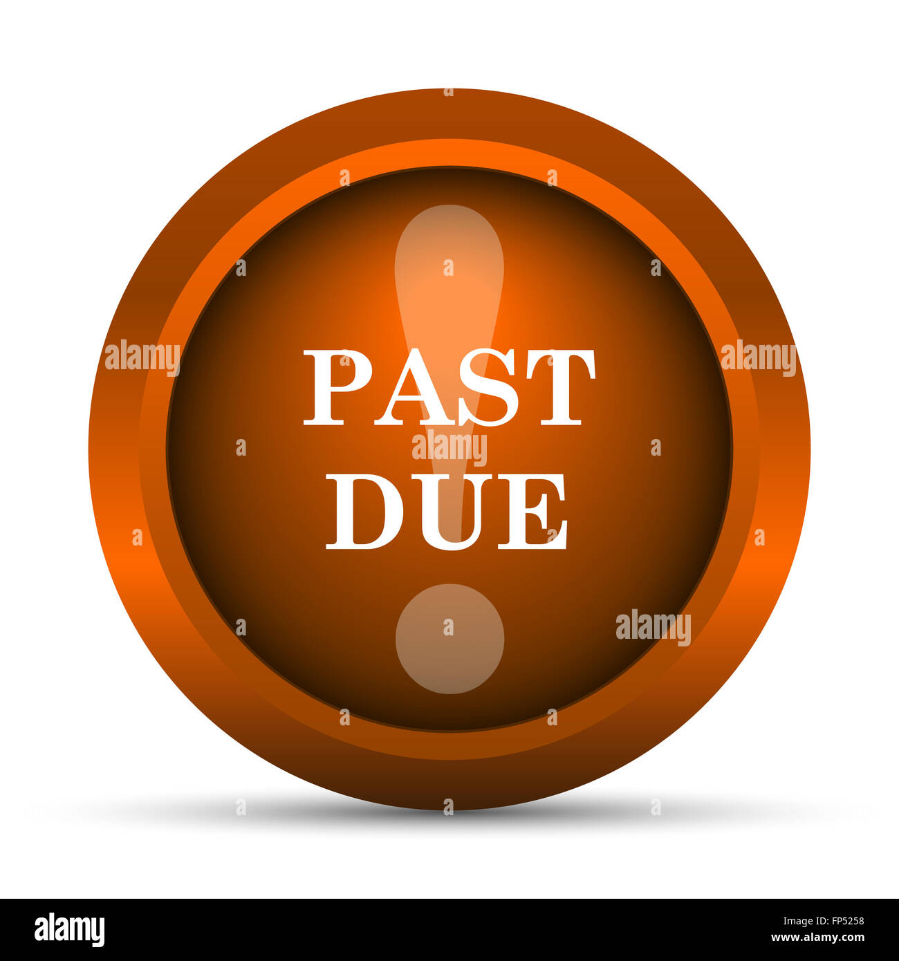 Past due icon. Internet button on white background Stock Photo - Alamy