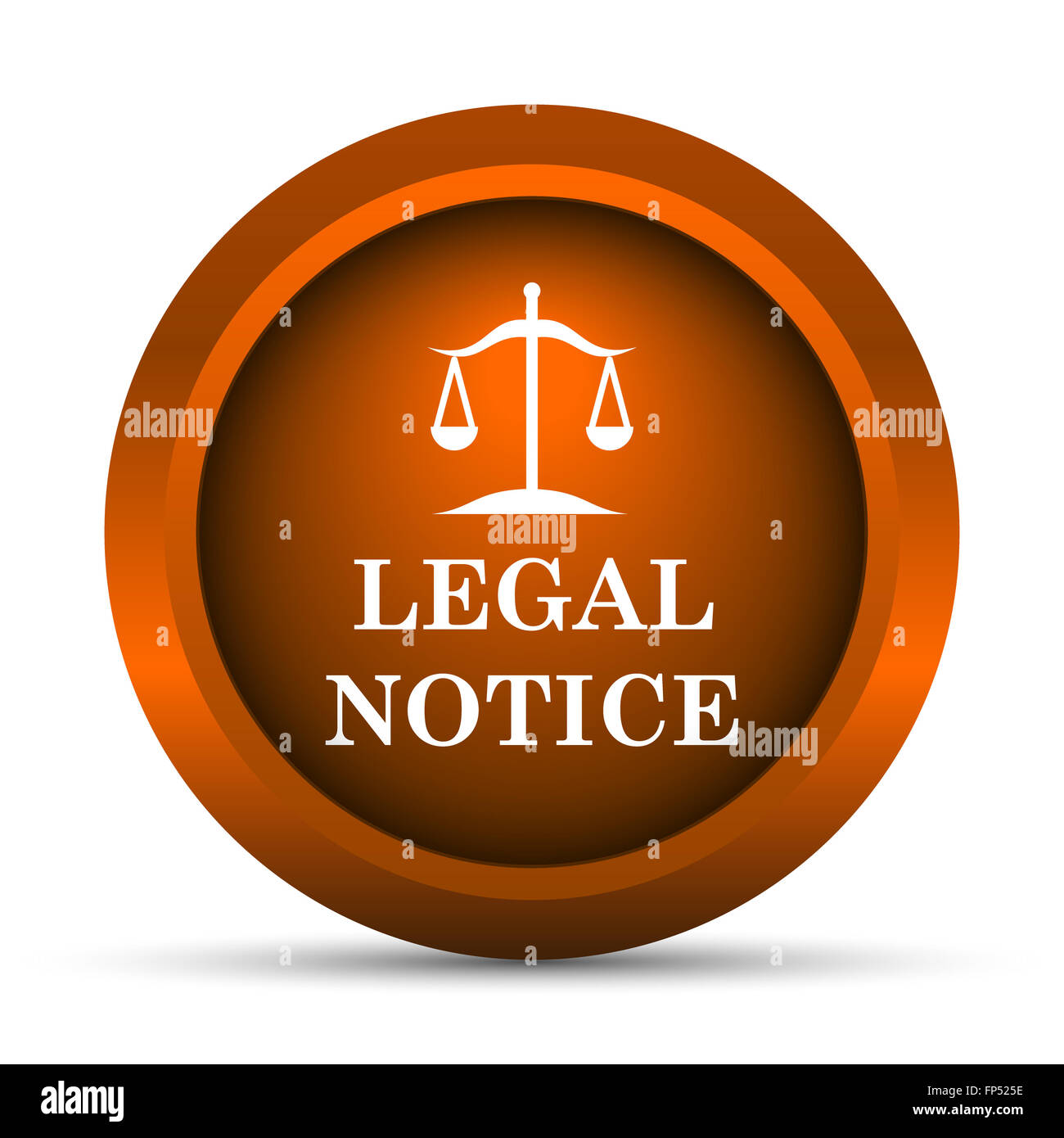 Legal notice icon. Internet button on white background Stock Photo - Alamy