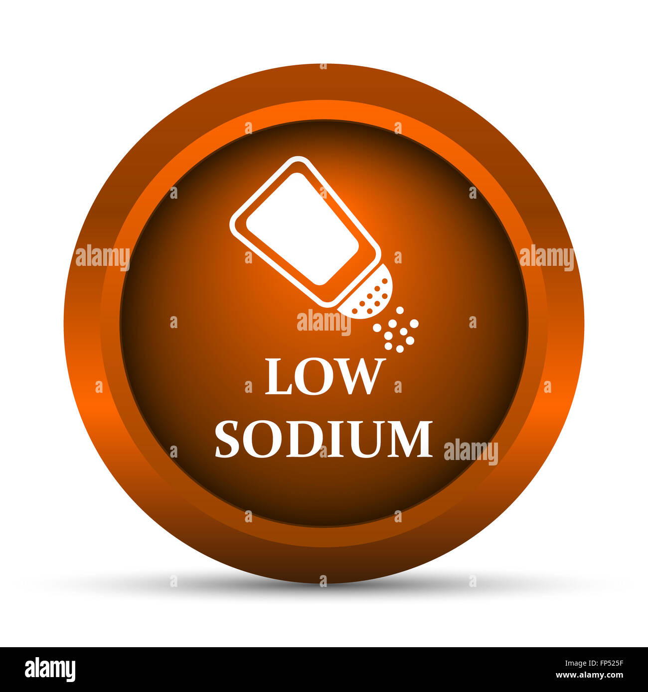Low sodium icon. Internet button on white background Stock Photo - Alamy