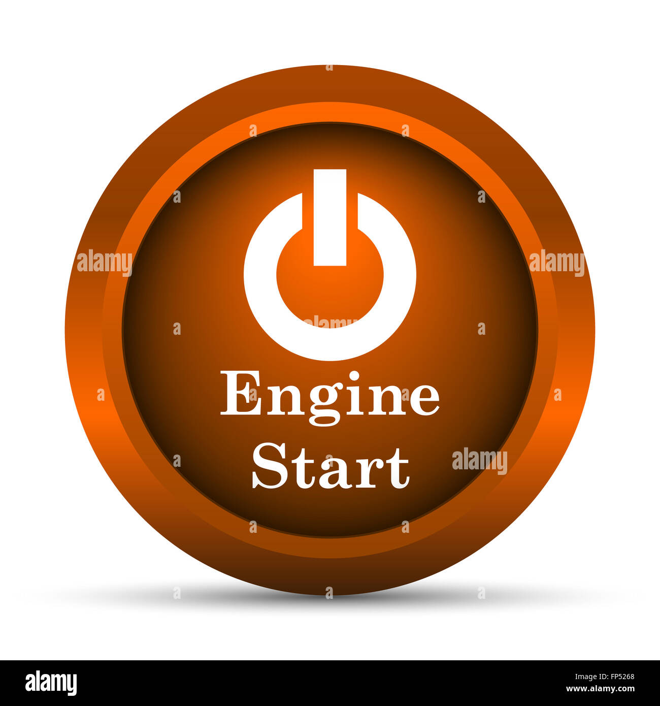 Engine start icon. Internet button on white background Stock Photo - Alamy