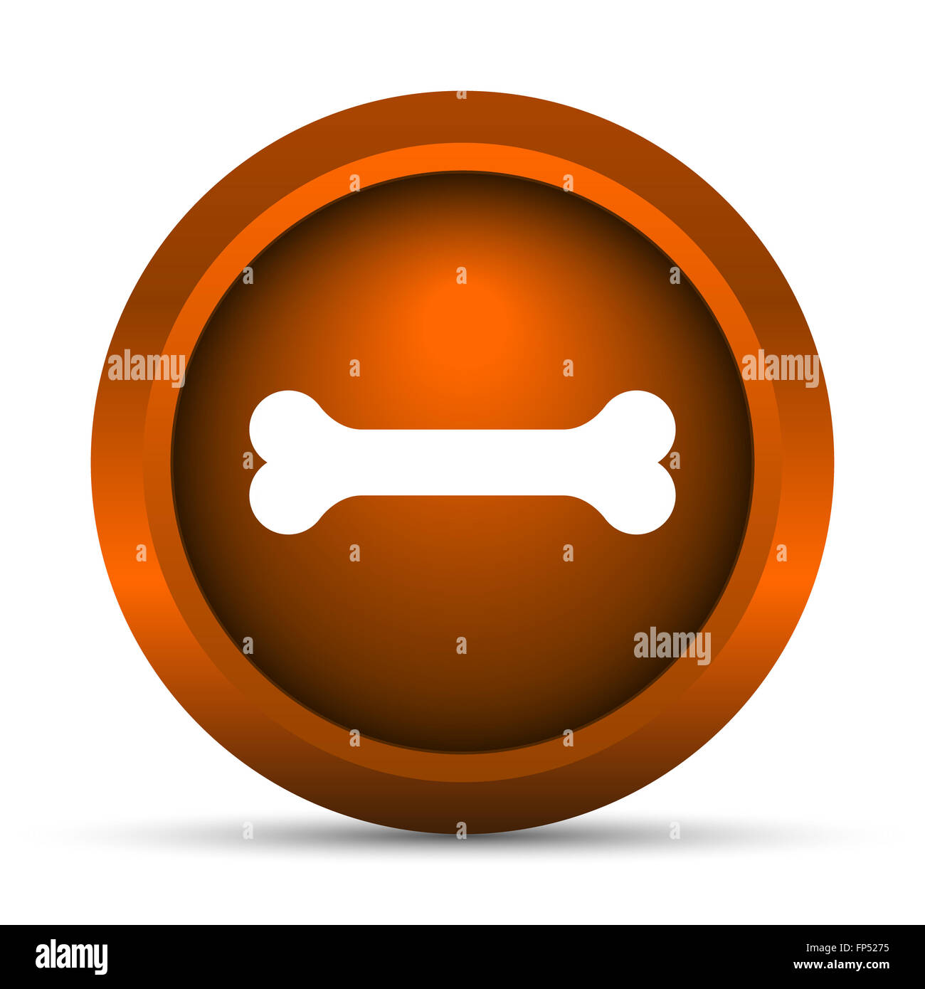 Bone icon. Internet button on white background Stock Photo - Alamy