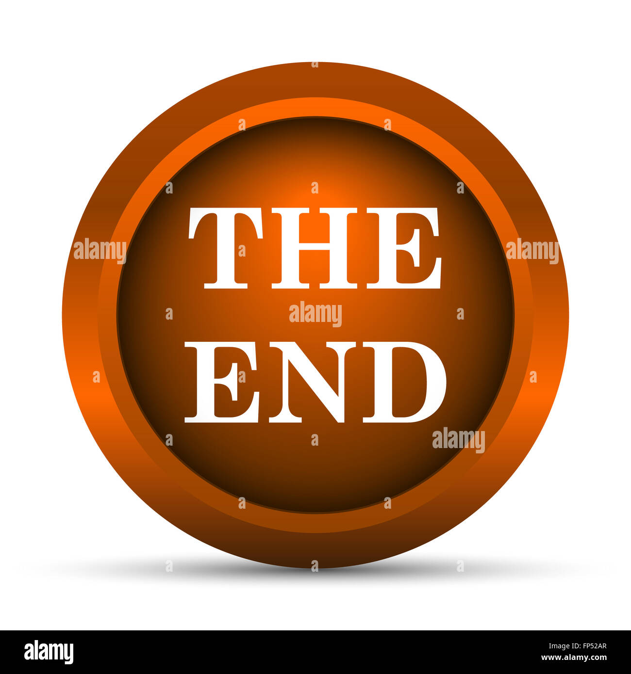 The End icon. Internet button on white background Stock Photo - Alamy