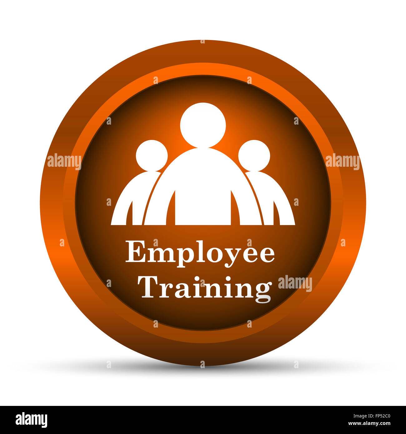 Employee training icon. Internet button on white background Stock Photo ...