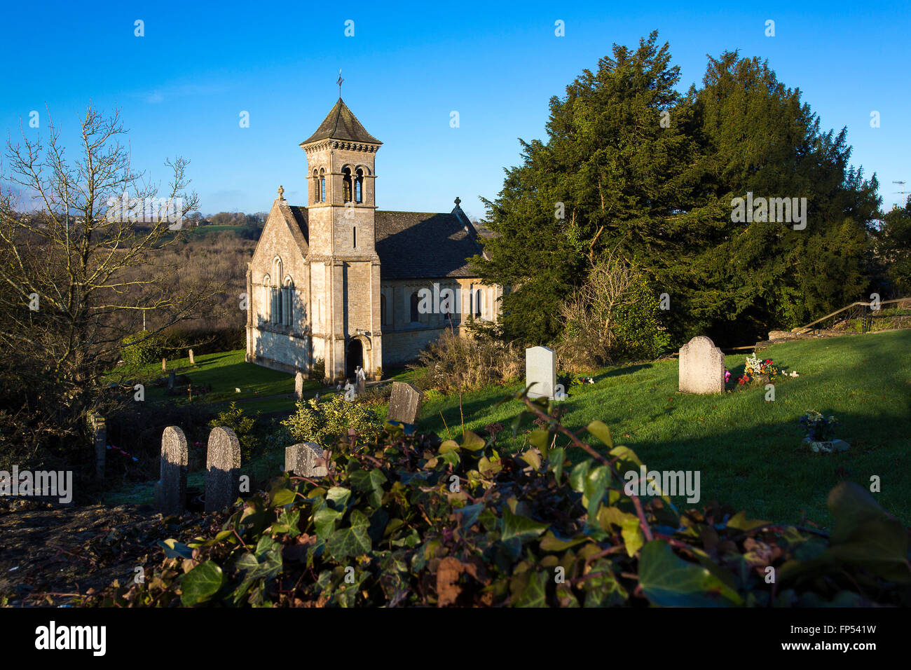 St Luke's Church, Frampton Mansell, The Cotswolds, Gloucestershire,UK ...