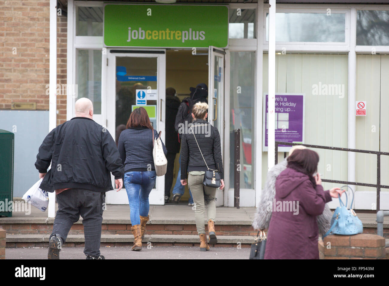 Job centre queue hi-res stock photography and images - Alamy