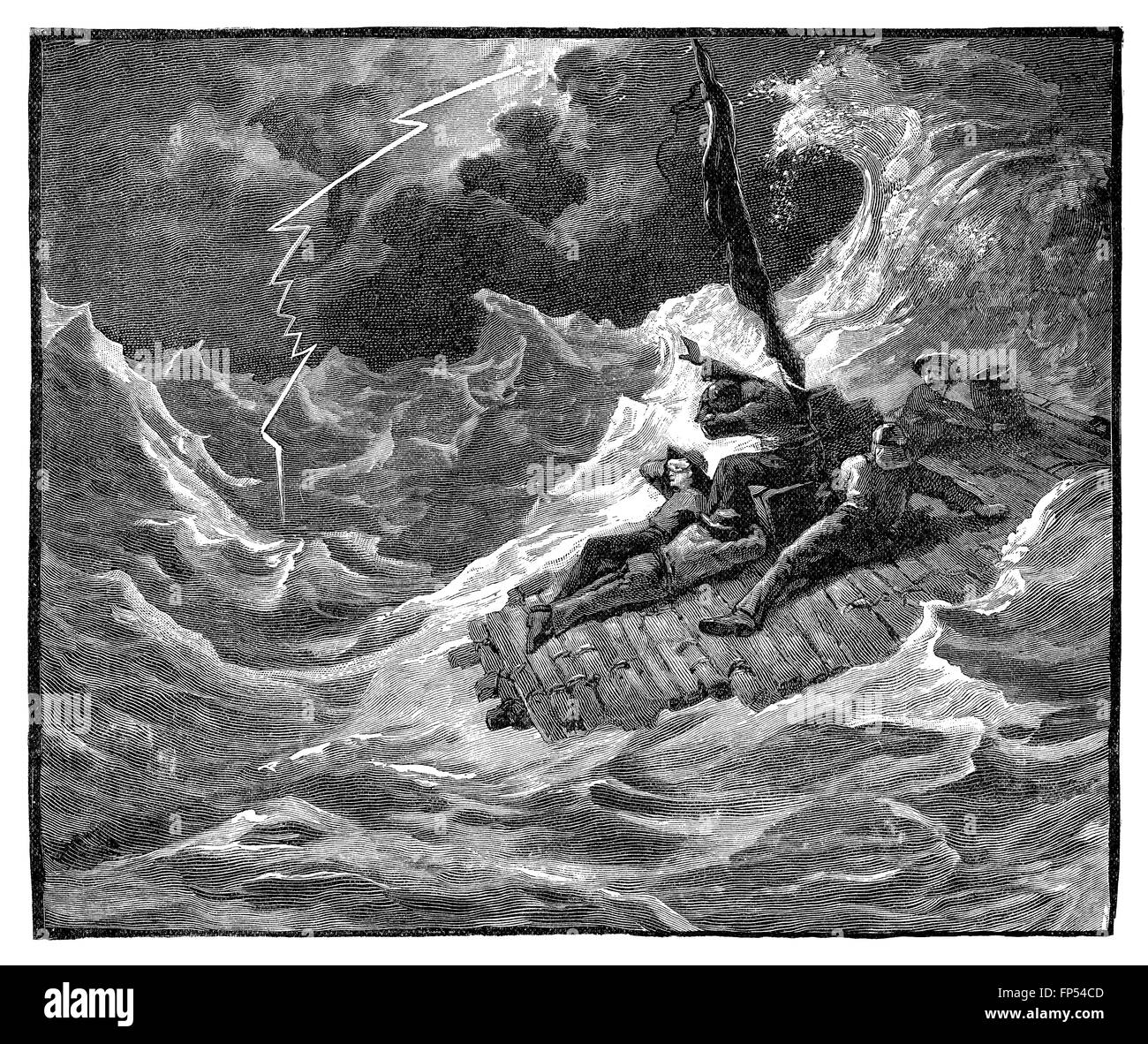 Storm on black sea waves Black and White Stock Photos & Images - Alamy