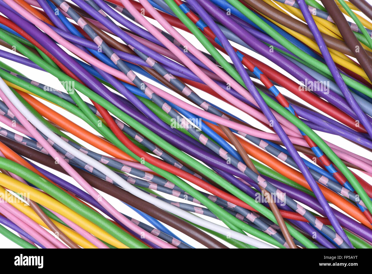 Colored electrical cables Stock Photo - Alamy