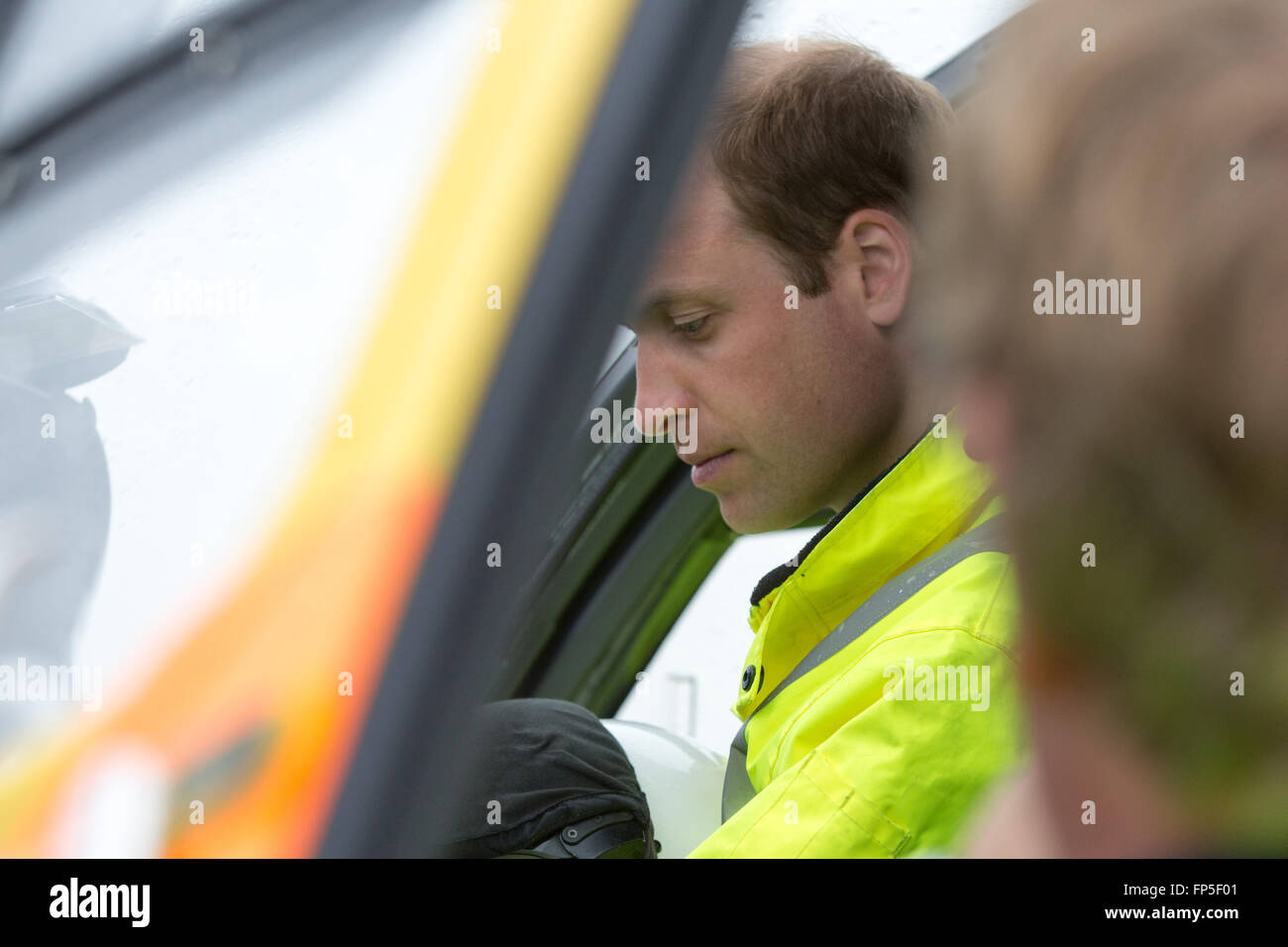 Prince William at Cambridge Airport on the first day of his new job as ...