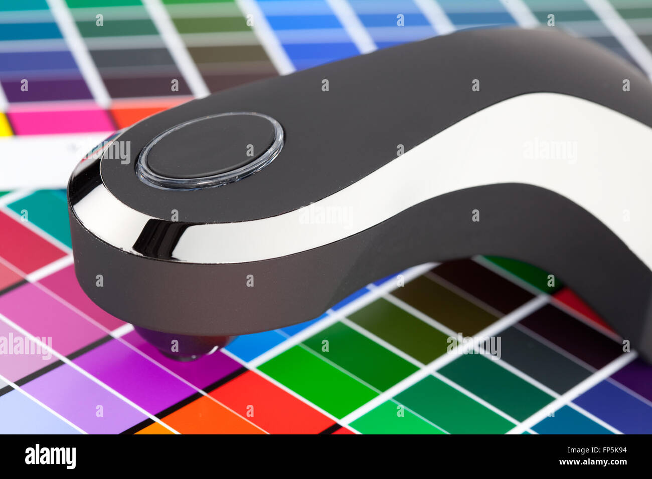 Press color management, chart, densitometer Stock Photo - Alamy