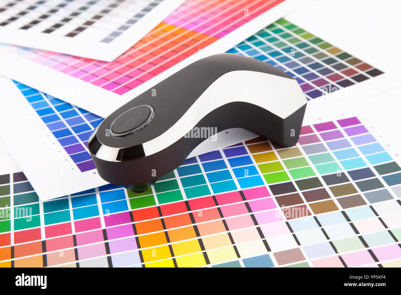 Press color management, chart, densitometer Stock Photo - Alamy