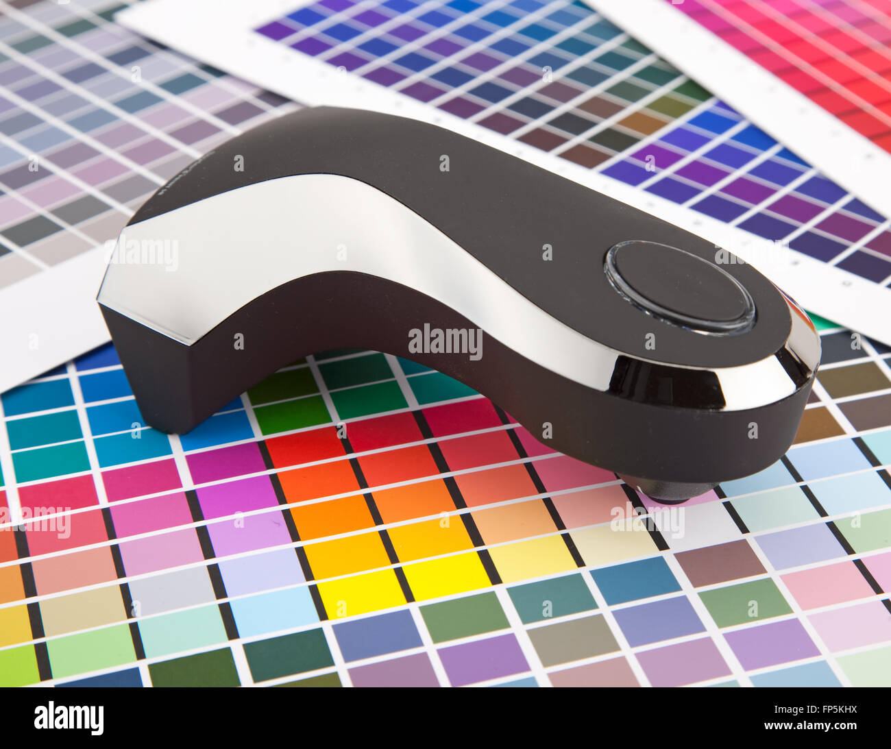 Press color management, chart, densitometer Stock Photo - Alamy