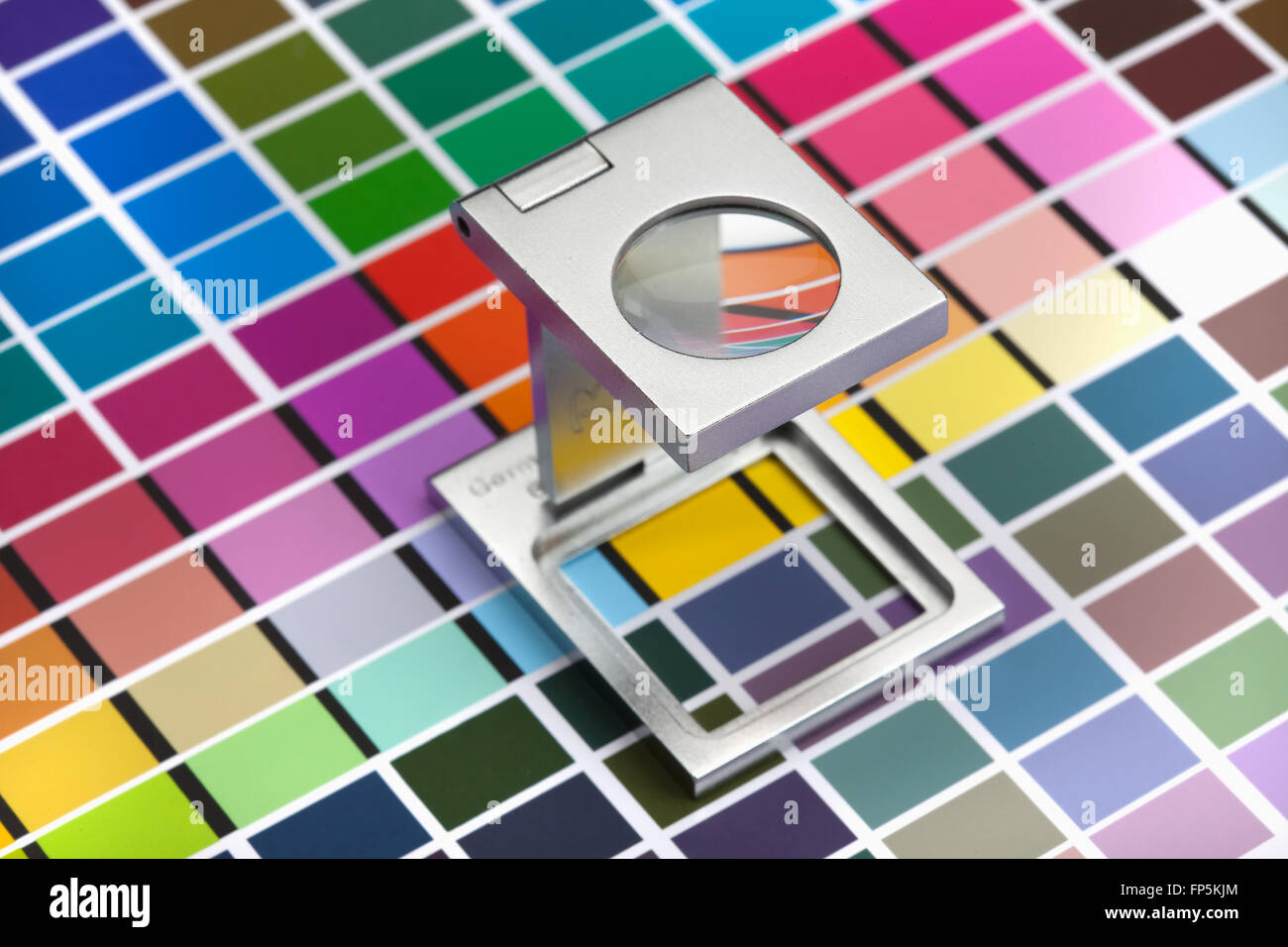 Press color management, chart, densitometer Stock Photo - Alamy