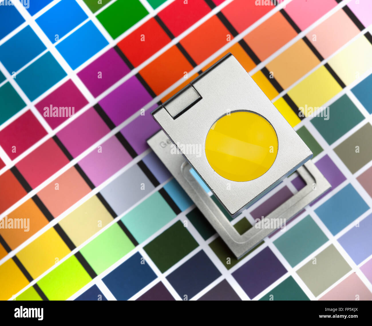 Press color management, chart, densitometer Stock Photo - Alamy