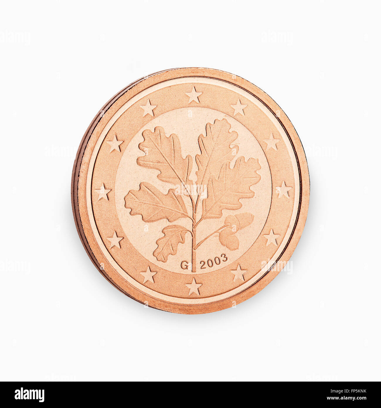 two euro coin cent isolated on white background Stock Photo - Alamy