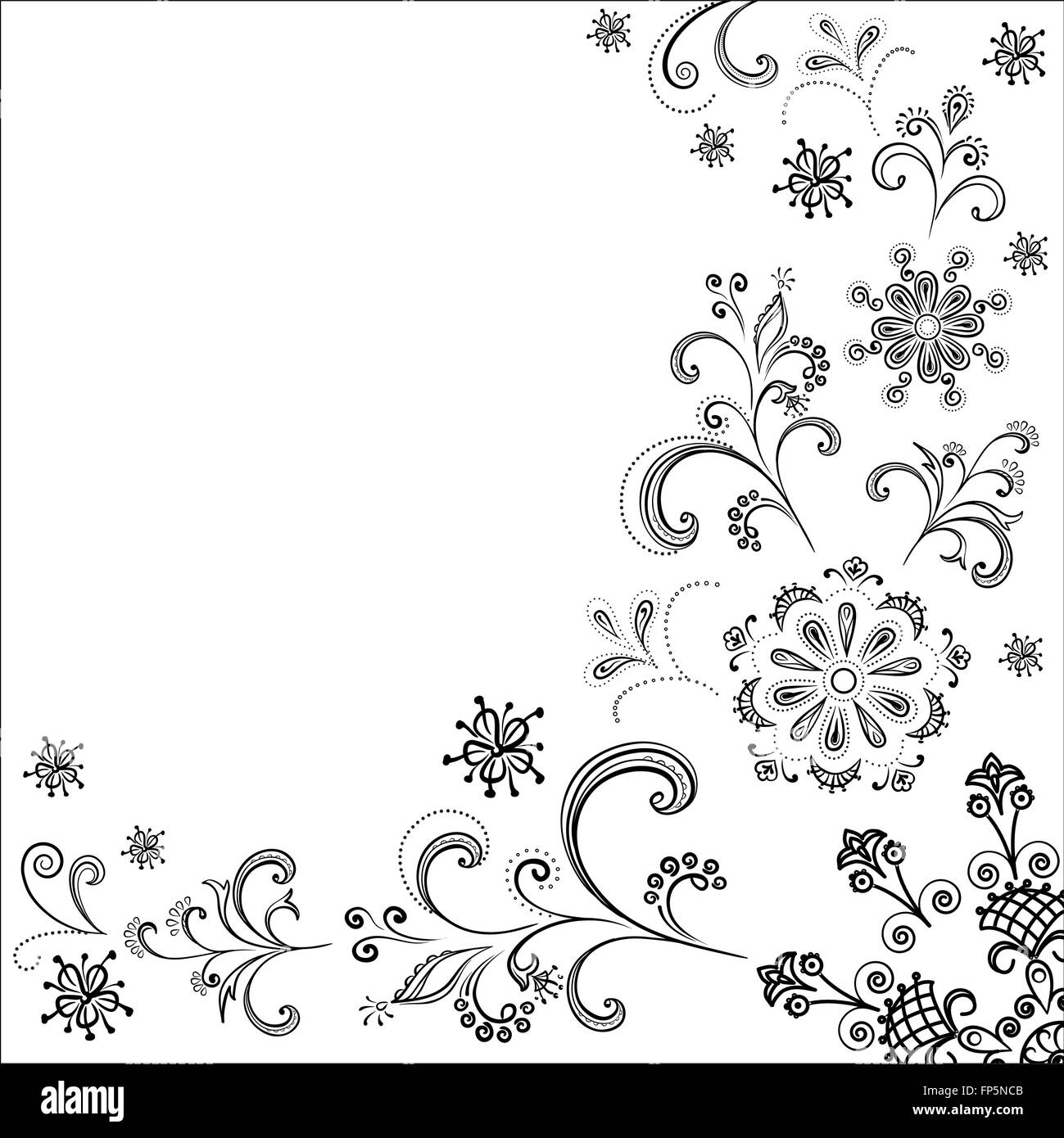 Floral contour background Stock Vector Image & Art - Alamy