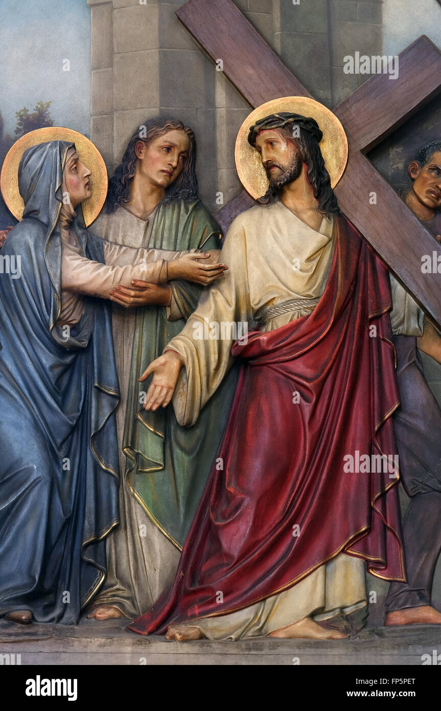4th Stations of the Cross, Jesus meets His Mother, Basilica of the ...