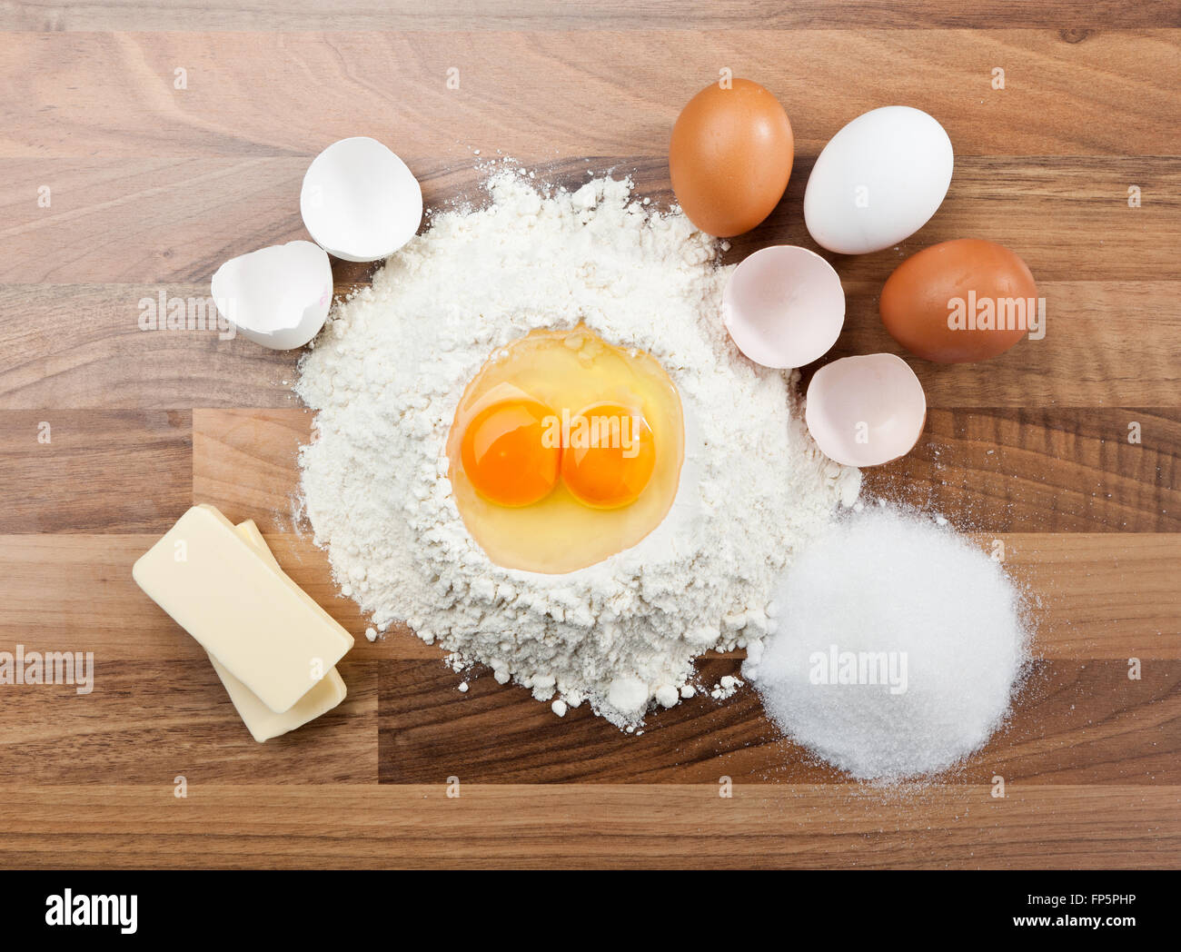 Basic ingredients for baking. All the ingredients and utensils ...