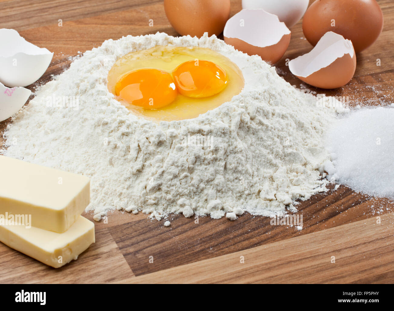 Basic ingredients for baking. All the ingredients and utensils ...